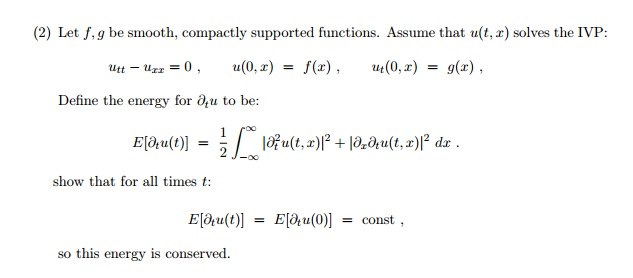 Solved Let f, g be smooth, compactly supported functions. | Chegg.com