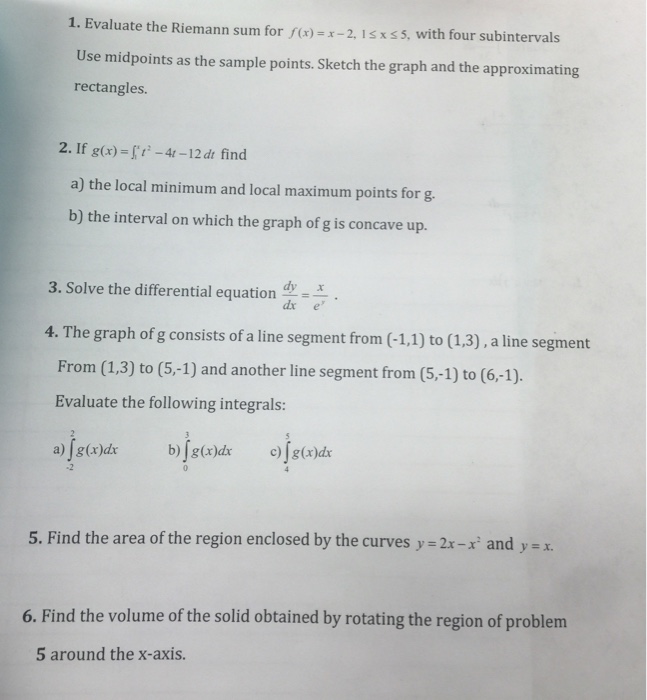 Solved Evaluate the Riemann sum for f(x) = x - 2, 1 | Chegg.com