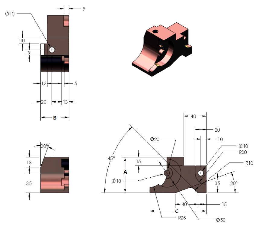 Solved SOLIDWORKS PROBLEM Build the following part and | Chegg.com