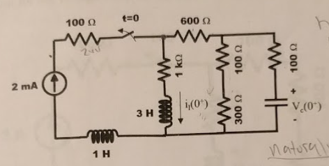 Solved For circuit below find the initial inductor current | Chegg.com