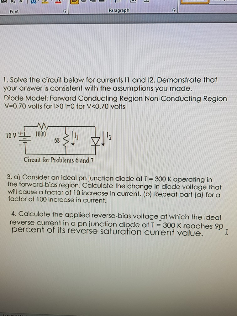Solved Solve the circuit below for currents I1 and I2. | Chegg.com