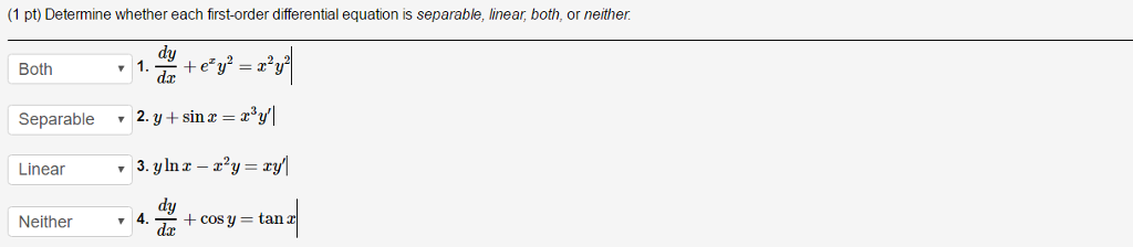 Solved Determine Whether Each First Order Differential