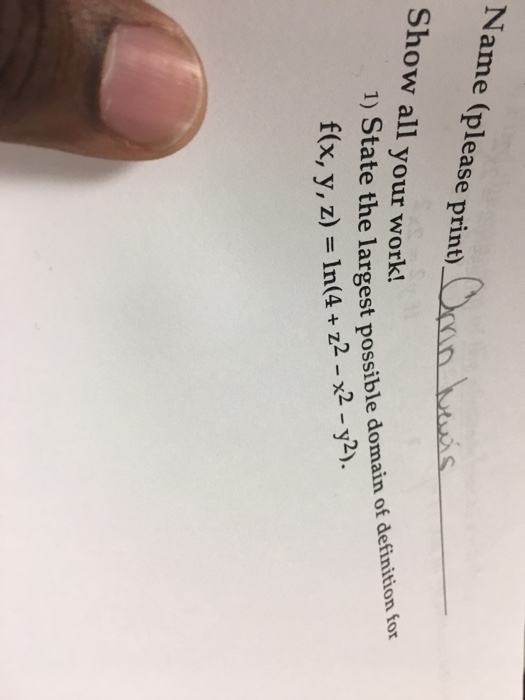 Solved State the largest possible domain of definition for | Chegg.com