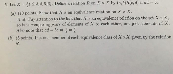 Solved Let X = {1, 2, 3, 4, 5, 6}. Define a relation R on X | Chegg.com