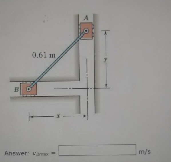 Solved Calculate the maximum velocity of slider B if the | Chegg.com