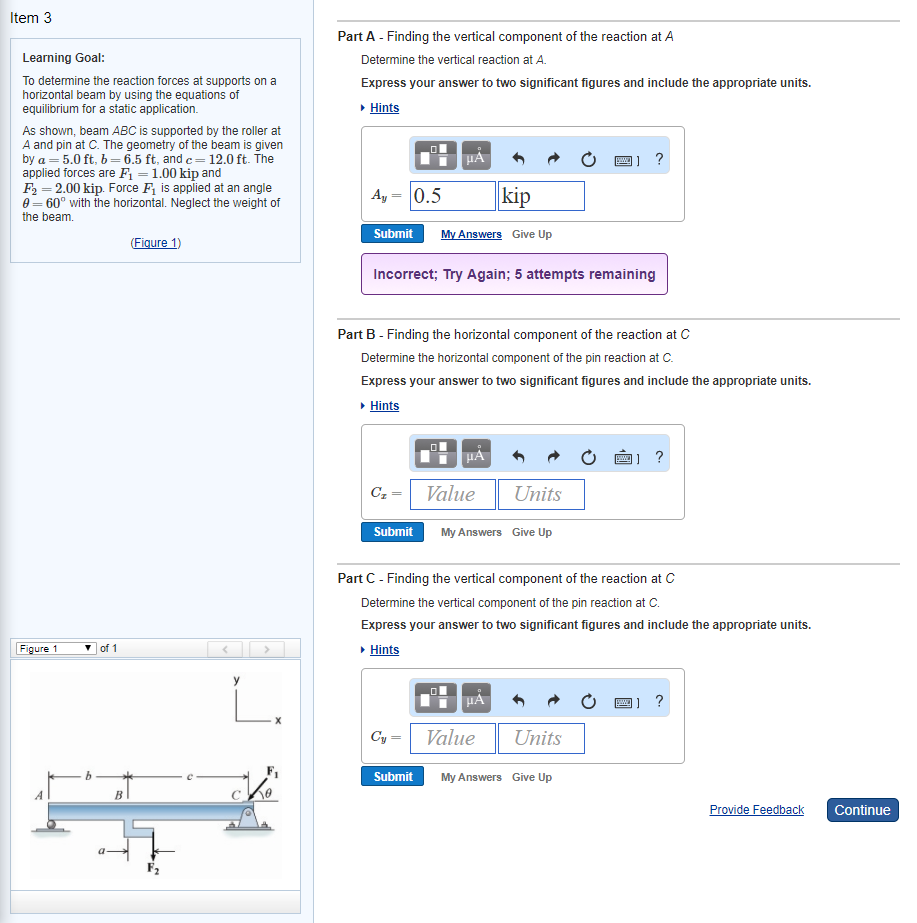 Solved Item 3 Part A Finding the vertical component of the | Chegg.com