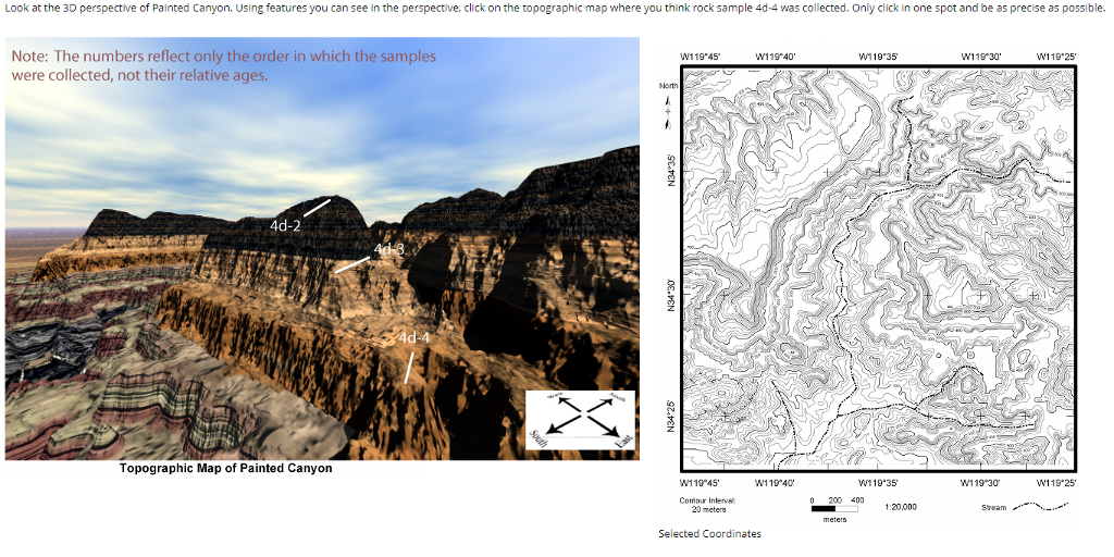 Solved Look at the 3D perspective of Painted Canyon. Using | Chegg.com