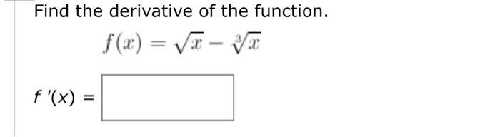 Solved #9Find the derivative of the function. | Chegg.com
