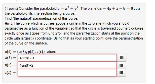 Solved Consider the paraboloid z = x^2 + y^2. The plane | Chegg.com