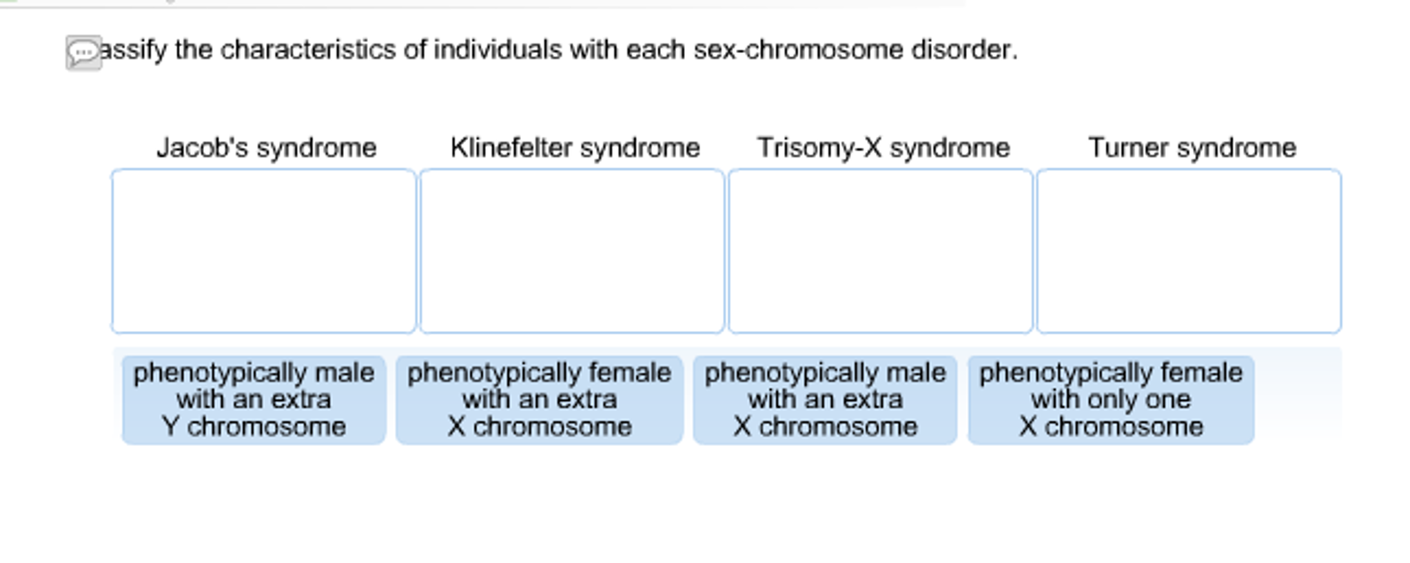 Solved Classify The Characteristics Of Individuals With Each
