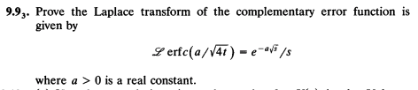 Solved Prove the Laplace transform of the complementary | Chegg.com