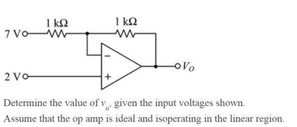 Solved Determine the value of Vo. given the input voltages | Chegg.com