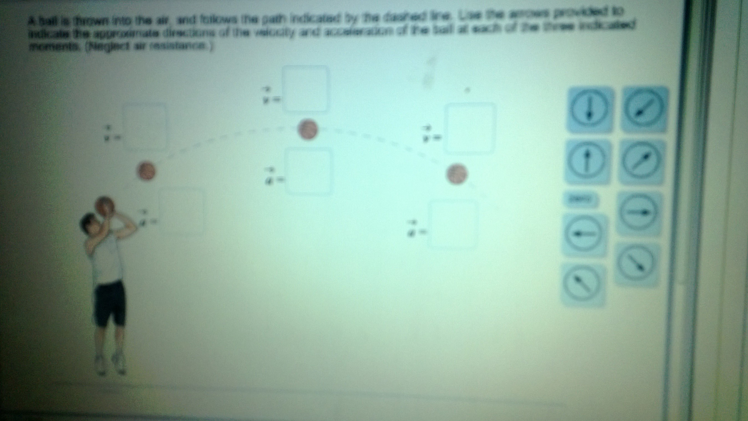 Solved A ball is thrown into the air, and follows the path | Chegg.com