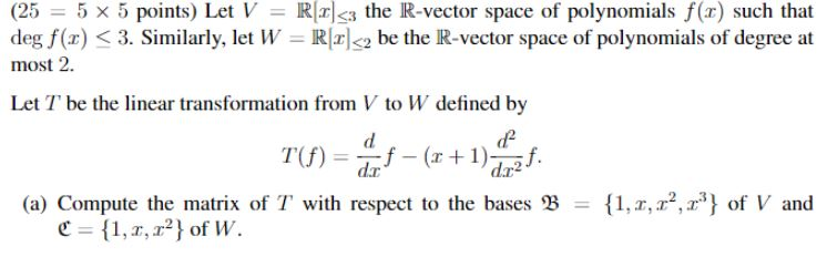 Solved (25-5 × 5 points) Let V-R