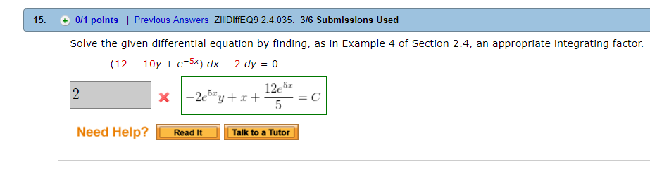 Solved Solve the given differential equation by finding, as | Chegg.com