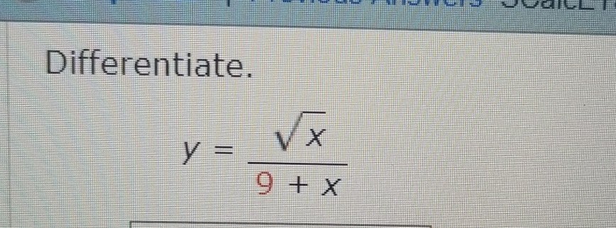 Solved Differentiate | Chegg.com