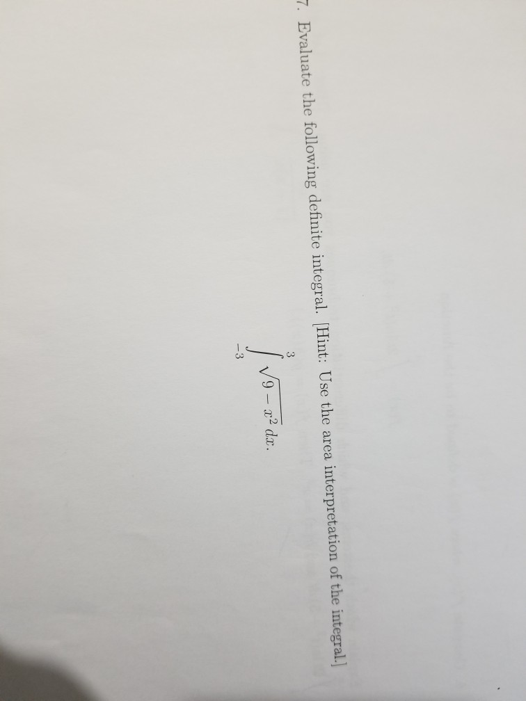 Solved 7. Evaluate the following definite integral. [Hint: | Chegg.com