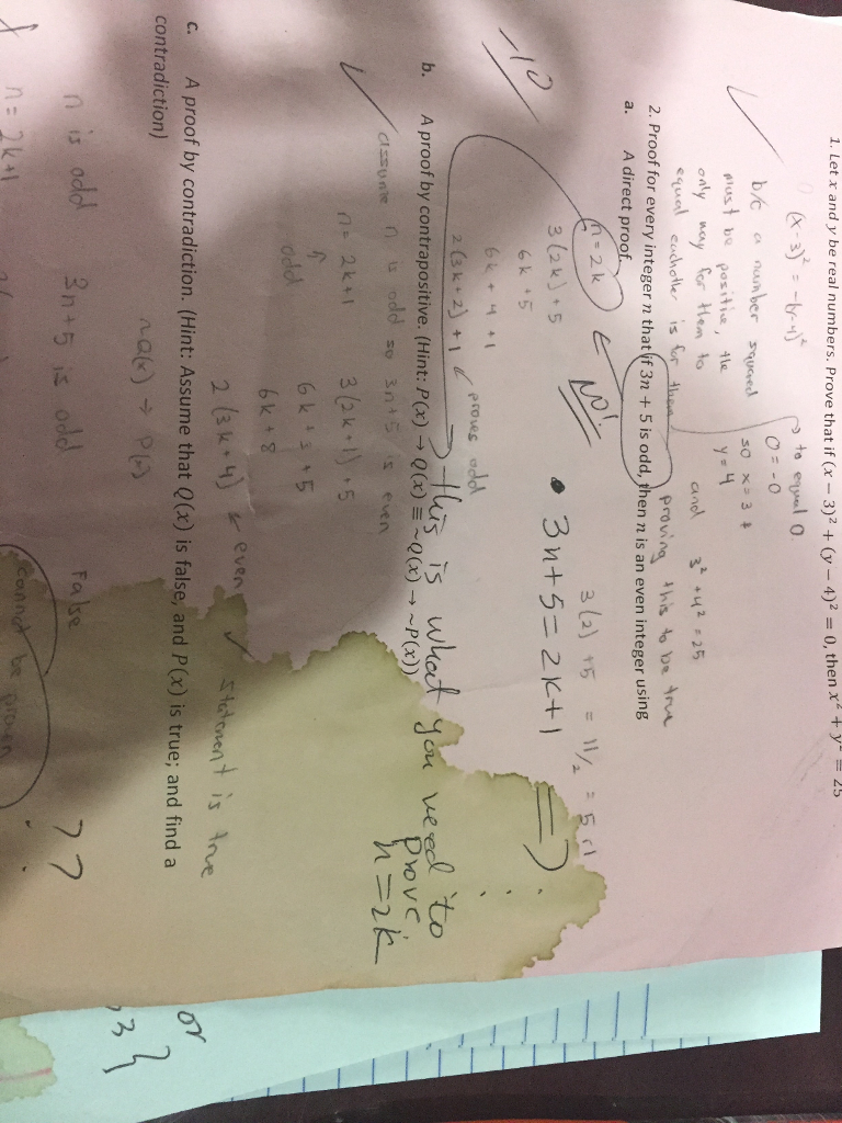 Solved Let x and y be real numbers. Prove that if (x - 3)^2 | Chegg.com