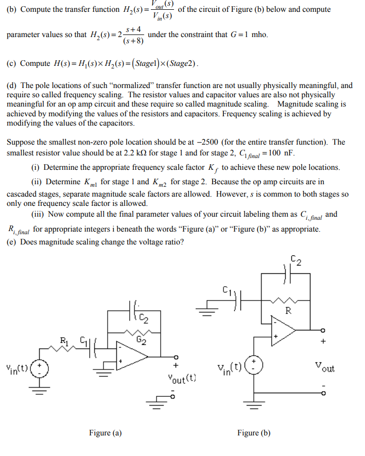 Solved 33. (Scaling Problem) (a) Compute the transfer | Chegg.com