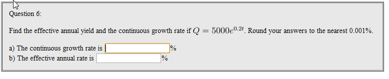 Solved Find the effective annual yield and the continuous | Chegg.com