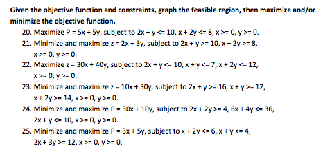 Solved Given the objective function and constraints, graph | Chegg.com