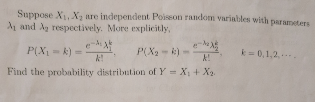 Solved Suppose Xi, X2 are independent Poisson random | Chegg.com