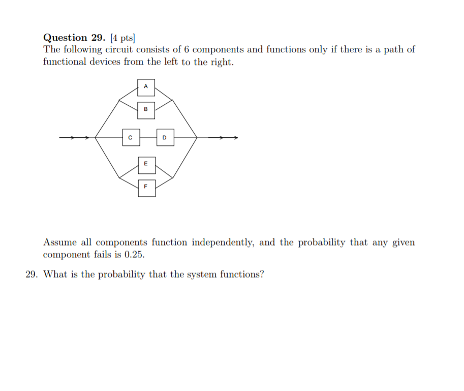 Solved Question 29. [4 pts] The following circuit consists | Chegg.com