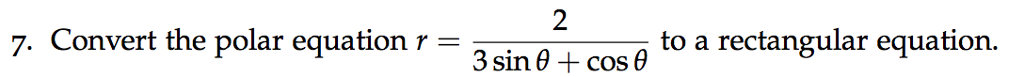 Solved Convert the polar equation r = 2/3 sin theta + cos | Chegg.com
