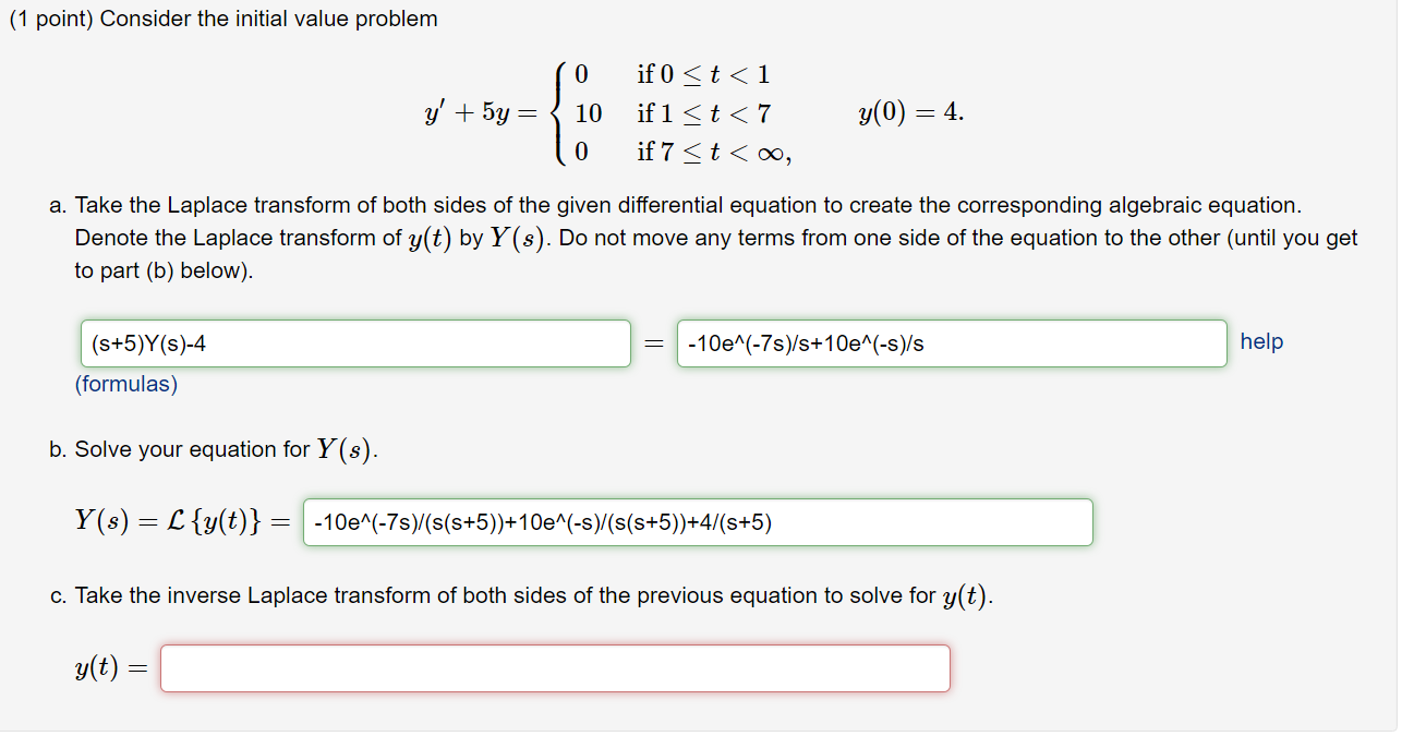 Solved Consider the initial value problem y' + 5y = 0 if 0 | Chegg.com