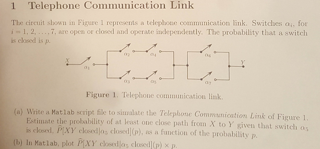 Solved 1 Telephone Communication Link The circuit shown in | Chegg.com