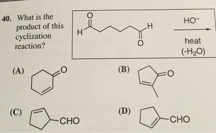 Solved What is the product of this cyclization reaction? | Chegg.com