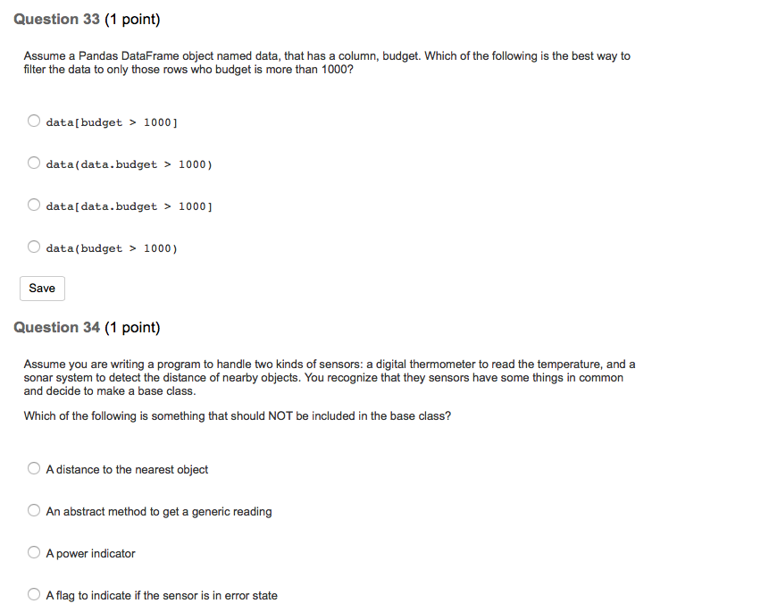 Solved Question 31 (1 point) What is the best syntax for a | Chegg.com