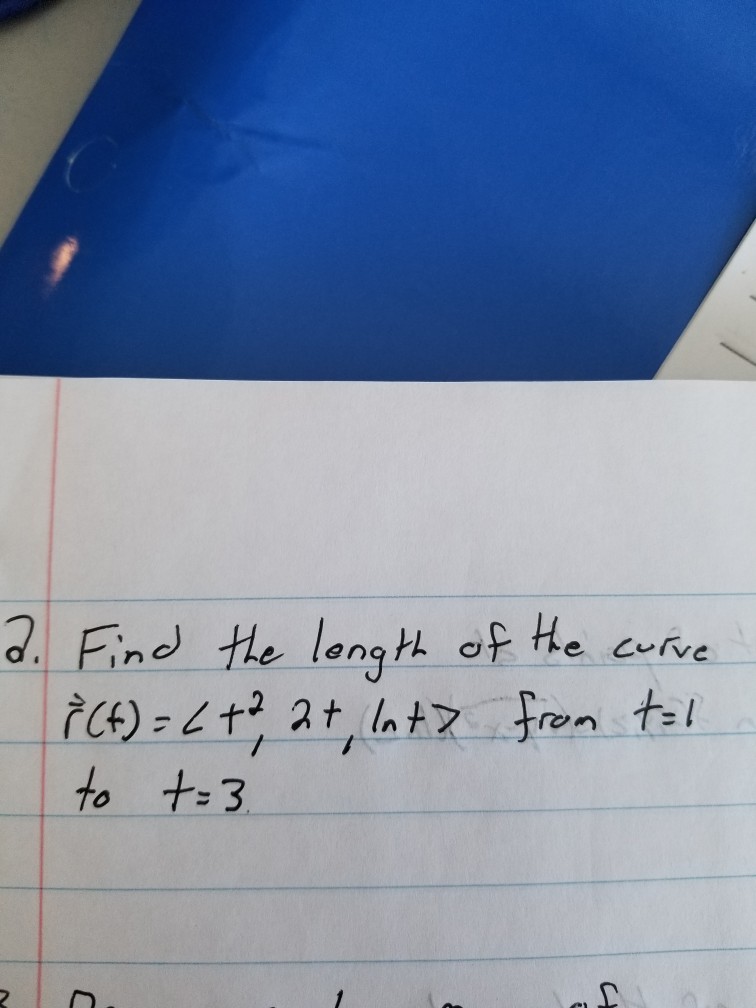 Solved Find the length of the curve r(t)= from | Chegg.com