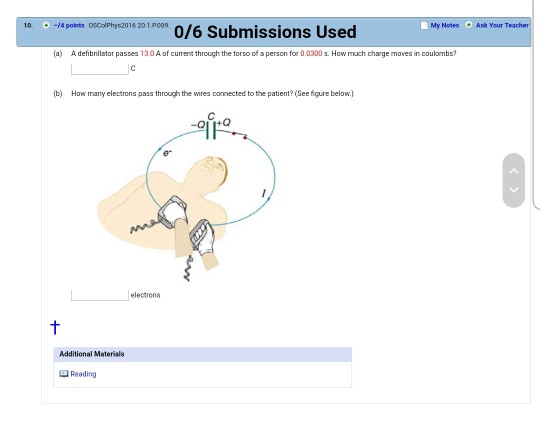 Solved p oi Submissions Used 1 -4 points / 05scolPhys2016 | Chegg.com