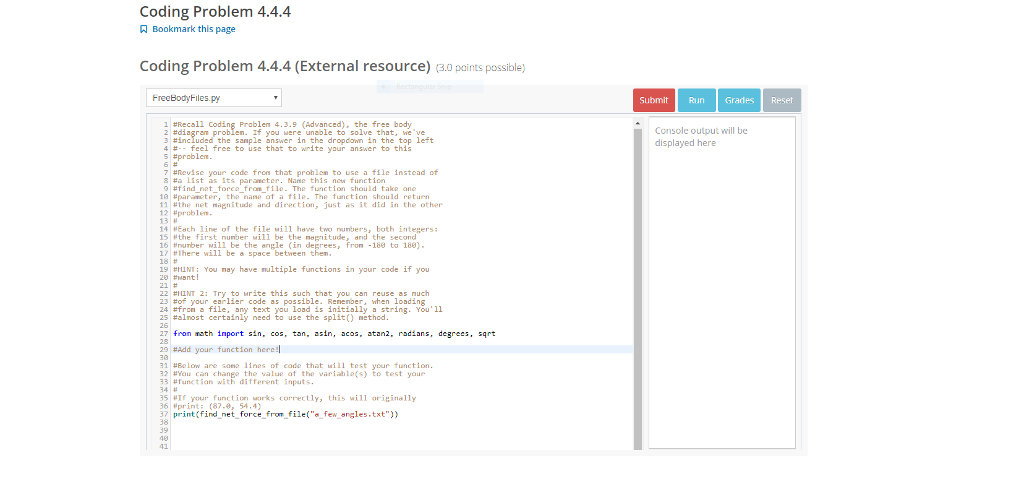 Solved Coding Problem 4.4.4 A Bookmark this page Coding | Chegg.com