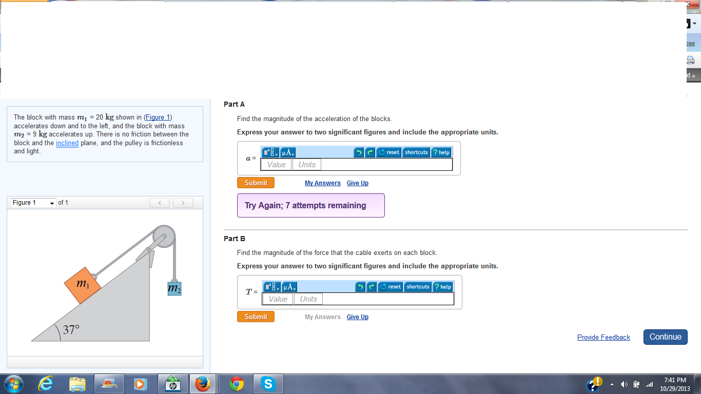 Solved The block with mass m1 = 20 kg shown in (Figure 1) | Chegg.com
