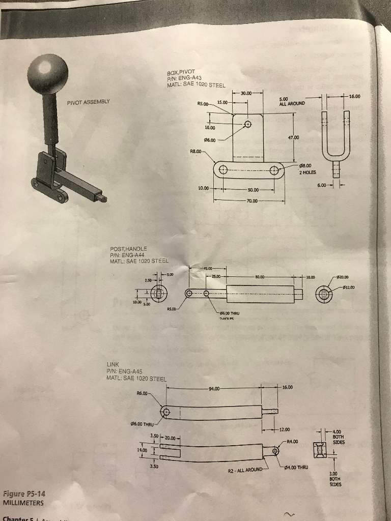Solved BOx,PIVOT P/N: ENG-A43 MATL: SAE 1020 STEEL 30.00 | Chegg.com