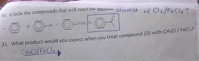 Solved Circle the compounds that will react What product | Chegg.com