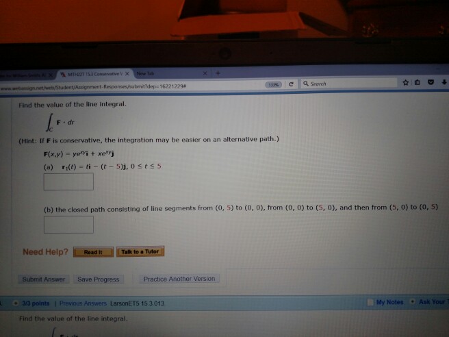 Solved Find the value of the line integral. integral_C F | Chegg.com