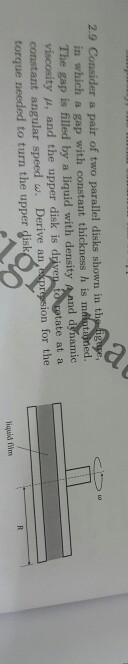 Solved 2.9 Consider a pair of two parallel disks shown in | Chegg.com