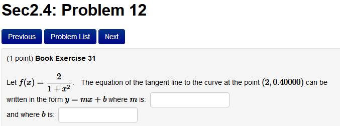 Solved Sec2.4: Problem 12 PreviouS Problem List Next (1 | Chegg.com