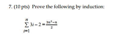 Solved Prove the following by induction: summation_i = 1^n | Chegg.com