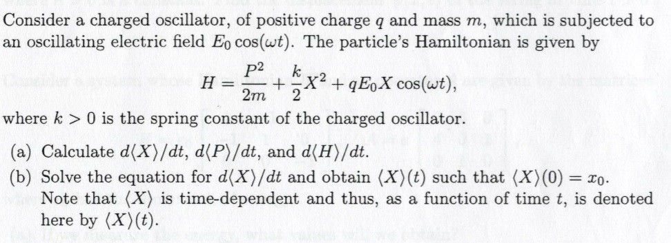 Solved Consider a charged oscillator, of positive charge q | Chegg.com