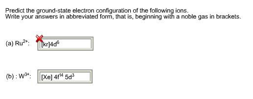 Solved Predict the ground-state electron configuration of | Chegg.com