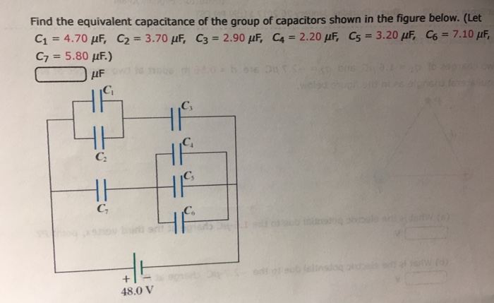 Solved Find the equivalent capacitance of the group of | Chegg.com