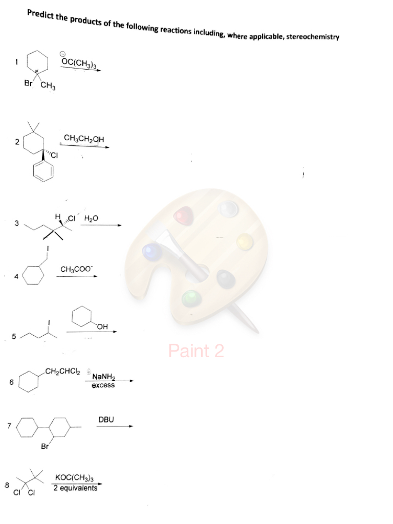 Solved Organic Chem: Predicting the products of the | Chegg.com