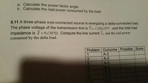 Solved a. Calculate the power factor angle b. Calculate the | Chegg.com