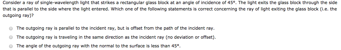Solved Consider a ray of single-wavelength light that | Chegg.com