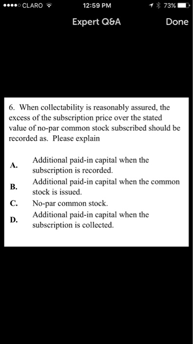 Solved When collectability is reasonably assured, the excess | Chegg.com