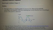 Solved The figure below is a snapshot graph of a wave at t = | Chegg.com